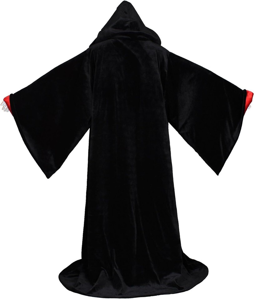 Velvet Wizard Robe with Satin Lined Hood and Sleeves | eBay