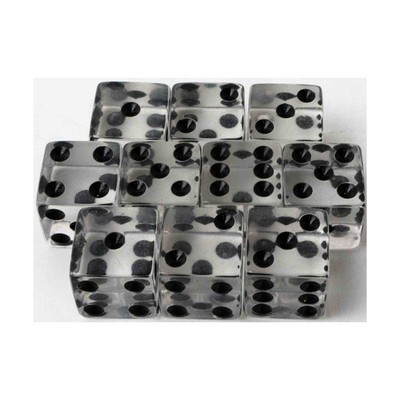 Koplow Translucent Dice d6 16mm Transparent - Clear (Pipped) (10) New ...