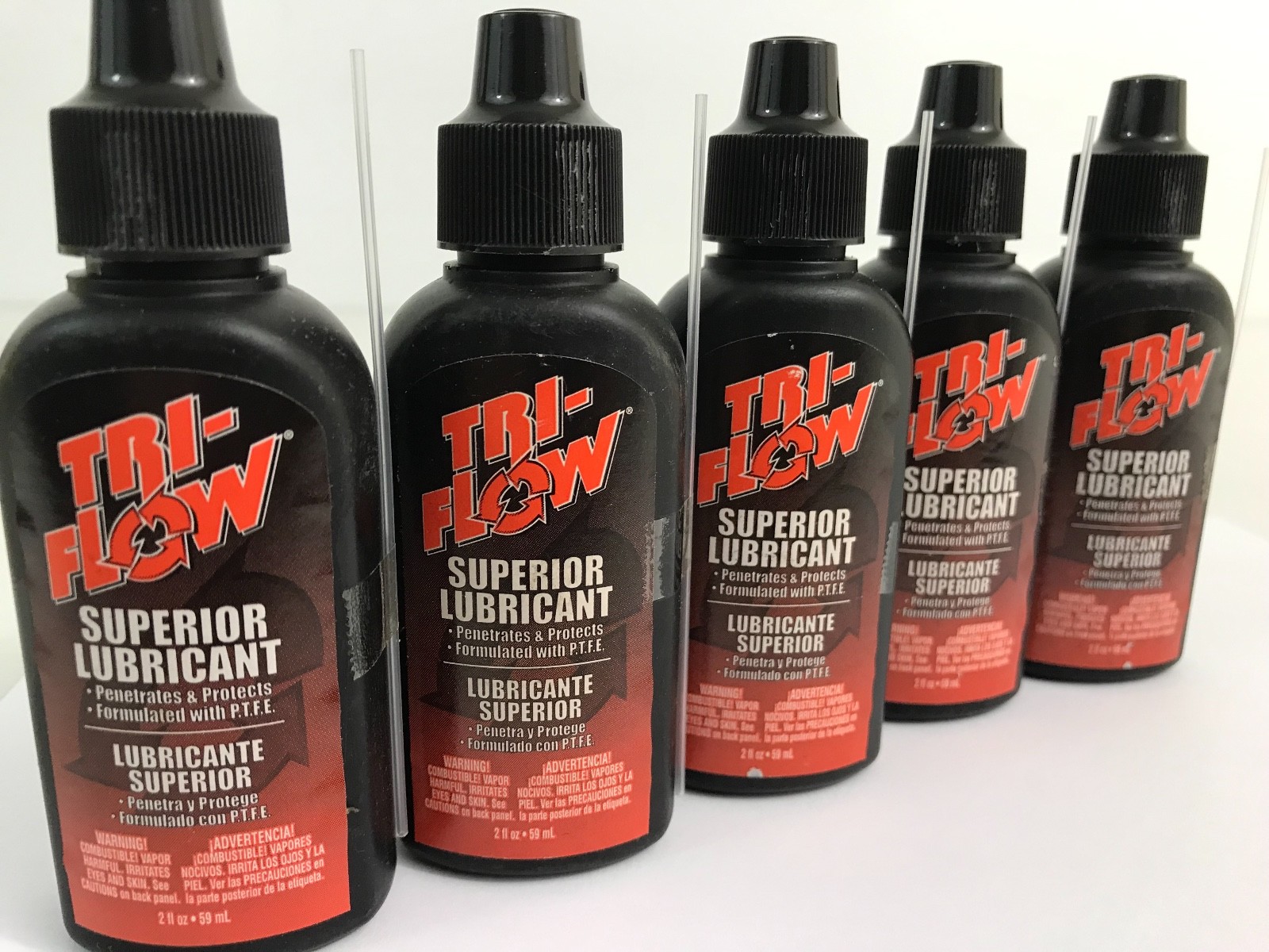 TriFlow Superior Lubricant Bike Chain Lube 2oz (59ml) PTFE Teflon Tri ...