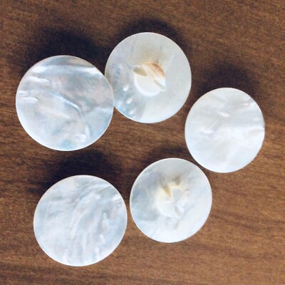 (5) GLASS-WHITE SHANK-PEARL-1.5” BUTTONS~Sewing~Jewerly-Button Lover | eBay