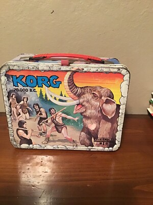 VINTAGE “KORG” METAL LUNCHBOX w/ MATCHING THERMOS! 1975 | eBay