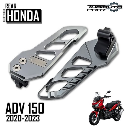 Silver Pair Footrest Rear Foot Pegs Rest Pedal For Honda ADV 150 ADV150 ...