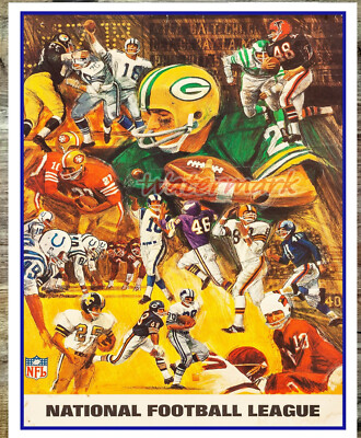 Vintage 1970's Color NFL Poster Reprint Print 8 X 10 Photo Picture | eBay