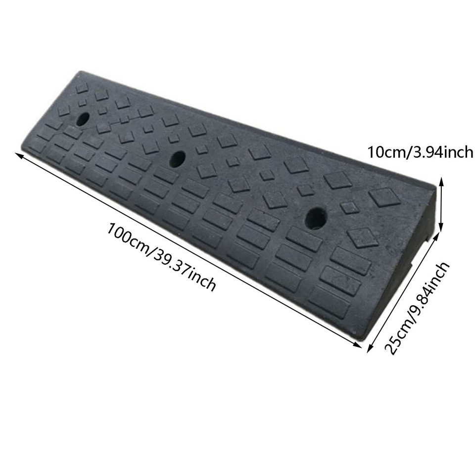 4" Rubber Curb Ramp Heavy Duty Loading Rubber Curb Ramps 10 Tons ...