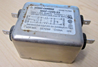 NEMIC-LAMBDA Noise Filter MAF-1220-33 1PH 250V 20A | eBay