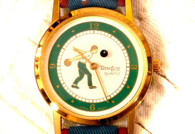Vintage BOWLING WATCH Time Line QUARTZ Stainless Steel Back, Hong Kong ...