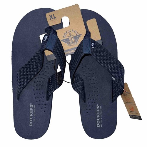 NEW Dockers Flip Flops Sandals Men's Shoes Size XL Navy | eBay