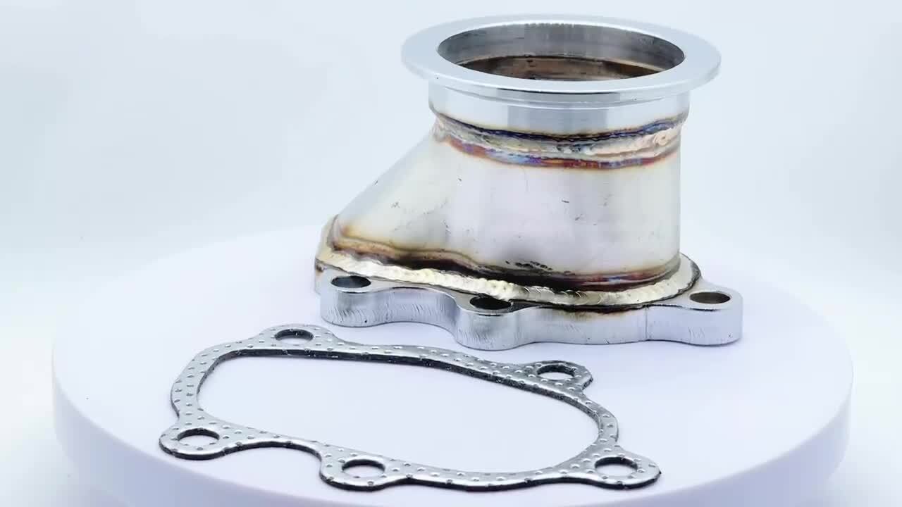 V- band Clamp Flange 2.5" 63mm Turbo Down Pipe Adapter Fit For T25 T28 ...
