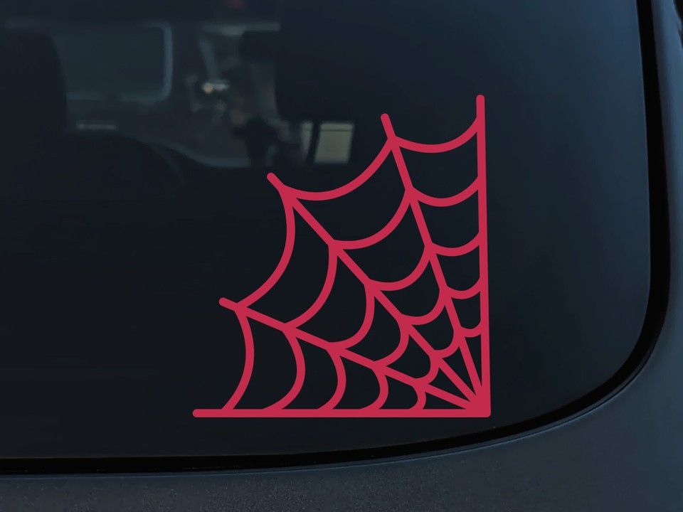 Spider Web Corner Cobweb Window Vinyl Decal Car Water Bottle Tumbler ...