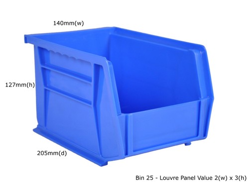 Rhino Tuff Plastic Shelf Bins Blue Linbin Storage Boxes Garage Shelving ...