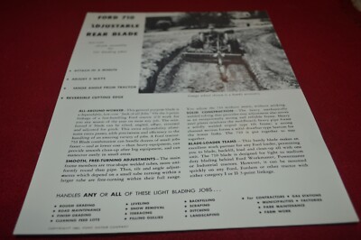 Ford Tractor 710 Rear Blade Dealers Brochure AMIL15 | eBay