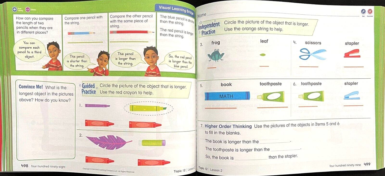 1st Grade - enVision Math (SAVVAS) - STUDENT WORKBOOK (Vol. 2) (2020 ...