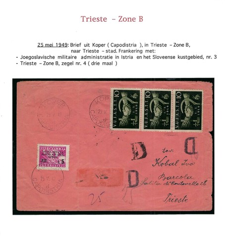 TRIESTE - zone B 1949 Letter from Capodistria to Trieste | eBay