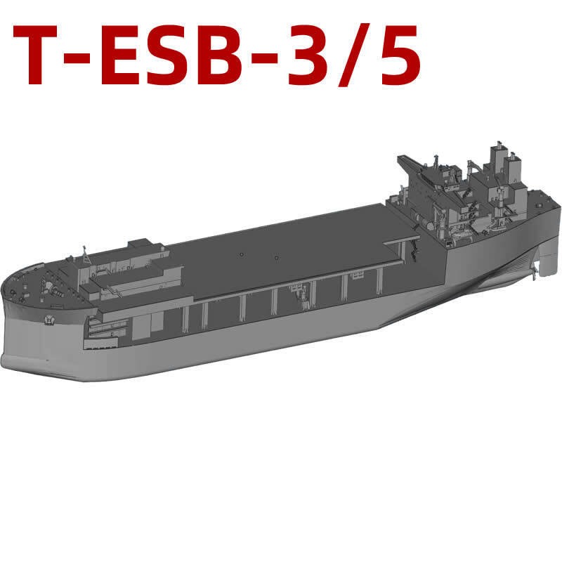 1/700/1250/2000 U.S. Expeditionary Mobile Base Ship T-ESB Model Kit 3D ...