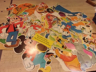 Disney Vintage Character Cut Outs Heavy Die Cut Sheets - lot of 53 | eBay