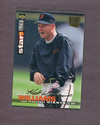 MATT WILLIAMS SAN FRANCISCO GIANTS 1995 UD GOLD SIGNATURE INSERT ...