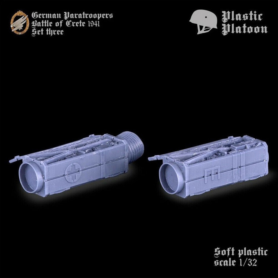 PLASTIC PLATOON German soldiers Battle for Crete Set 3 WW2 1:32 New 6 ...