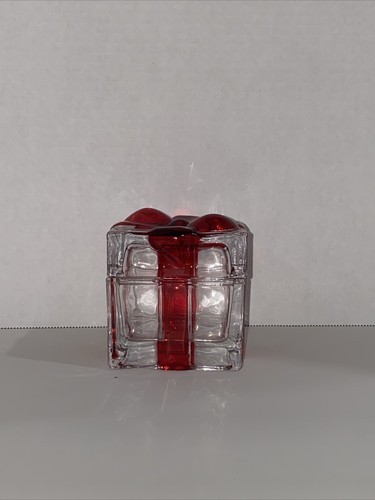 SHANNON BY GODINGER VALENTINE HOLIDAY GIFT BOX CLEAR w CRYSTAL RED BOW ...