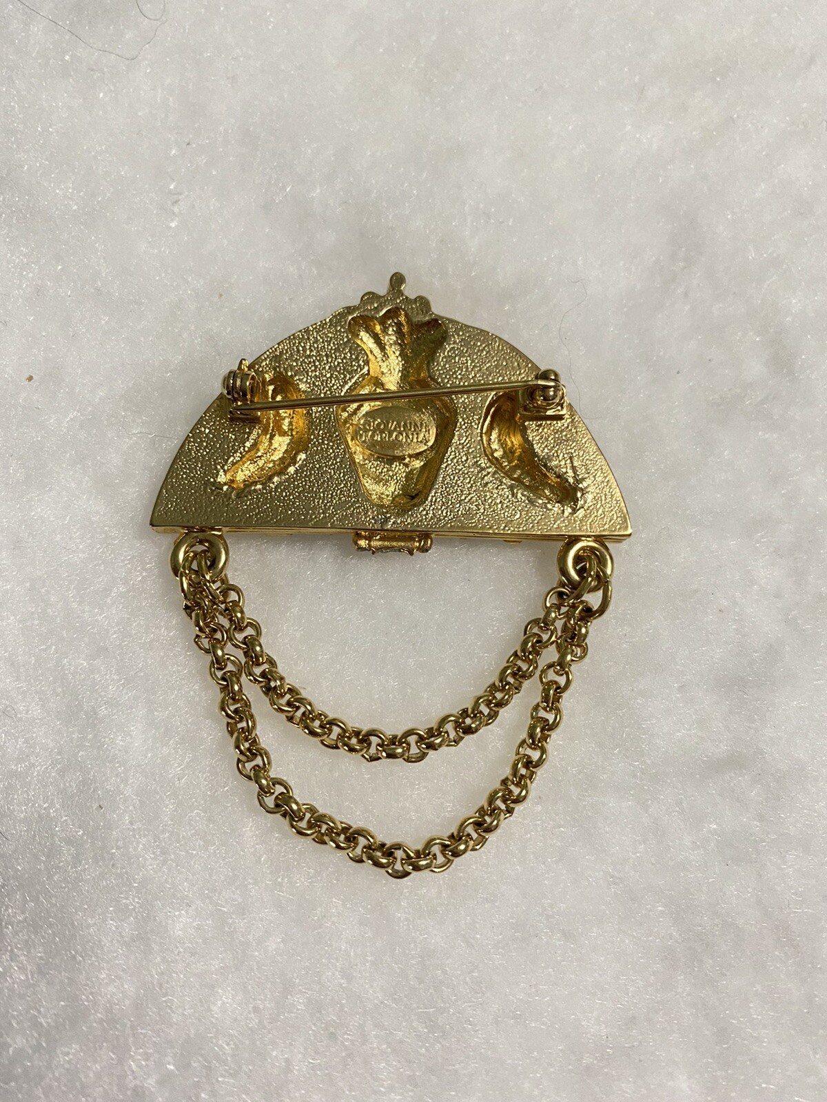 GIOVANNI TORLONIA Signed Family Crest Brooch Heraldic… - Gem