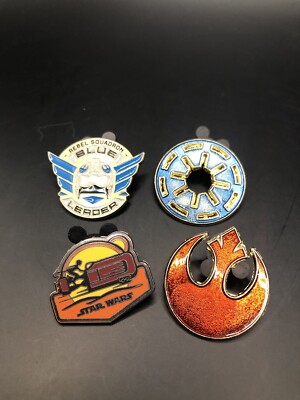 Lot Of 4 Star Wars Disney Pins Emblems Rebel Alliance Symbol Force ...