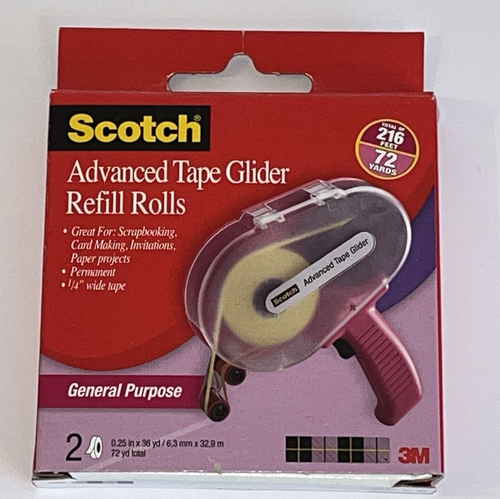 3M Scotch Advanced Tape Glider Refill Rolls General Purpose 2-pack .25 ...