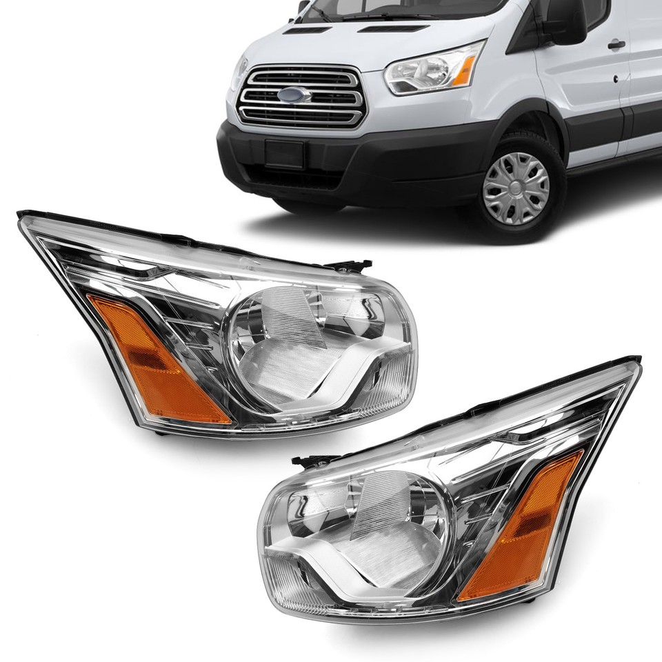 For 2014-2024 Ford Transit 150 250 350 Headlight w/Bulbs Driver ...