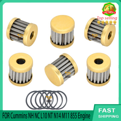 6* PT injection Pump Filter 146483 FOR Cummins NH NC L10 NT N14 M11 855 ...