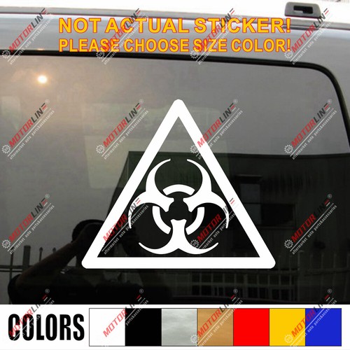 Biohazard Danger Warning Sign Car Decal Sticker Vinyl pick size color ...