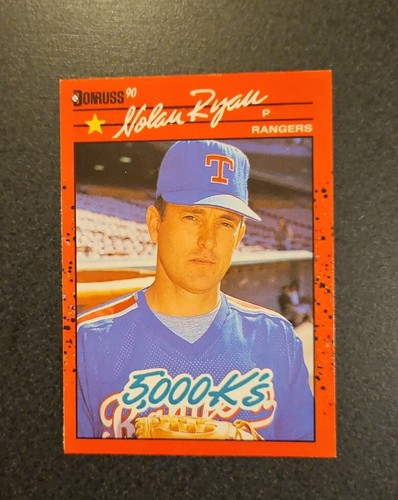 Nolan Ryan 1990 Donruss *ERROR MISPRINT CARD* 5000Ks #659 Texas Rangers ...