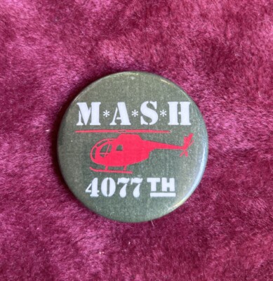 Vintage M*A*S*H Mash 4077th Promo PIN 1982 RARE 4077 Pinback Button ...