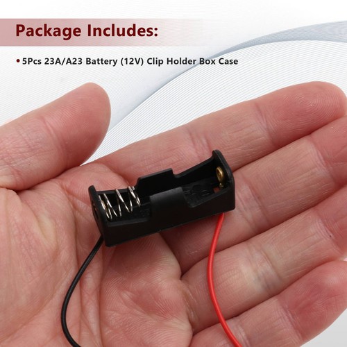 5Pcs 23A/A23 Battery (12V) Clip Holder Box Case Black F8G77233 | eBay