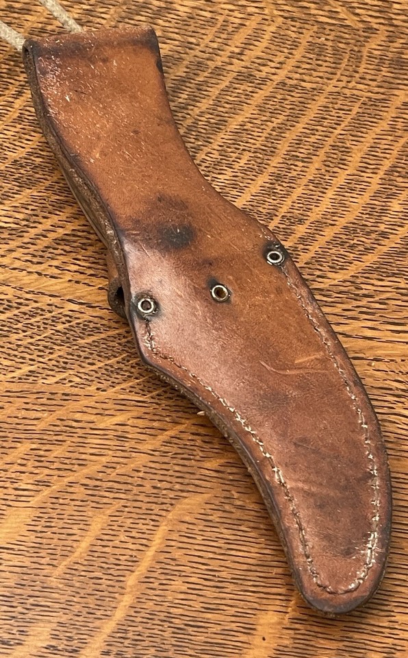 Early VINTAGE SCHRADE USA OLD TIMER #152 Sharp Finger KNIFE & LEATHER ...