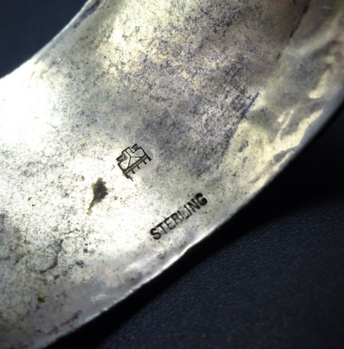SIGNED VINTAGE Harlan Joseph HOPI SterlingSilver Overlay KOKOPELLI Cuff ...
