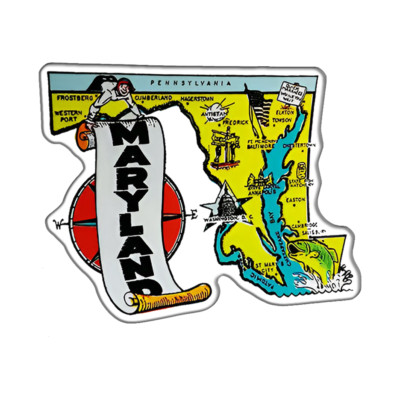 State of Maryland Vintage Sticker Decal | eBay