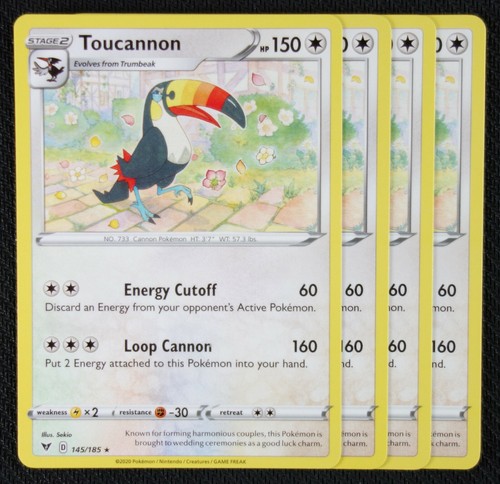 Pokemon Cards 4x Toucannon 145/185 Playset Vivid Voltage NM/M | eBay