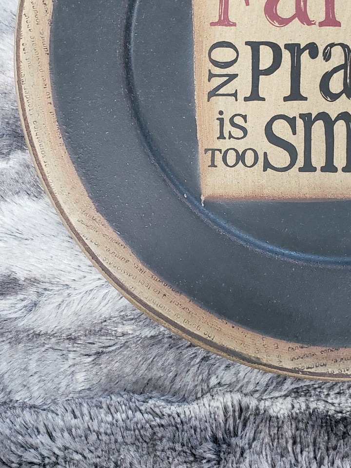 Primitive Country Plate Wooden Plate FAITH PRAYER Christian Decor ...