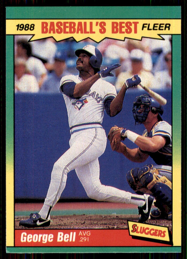 1988 Fleer Baseball's Best Sluggers vs Pitchers George Bell Toronto ...