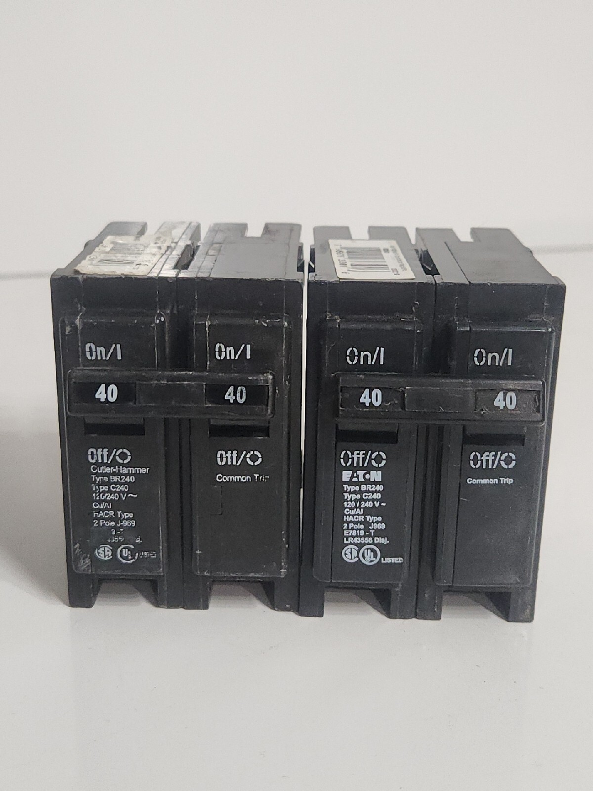 (2)Cutler-Hammer Circuit Breaker Type BR240 Breakers 40amp | eBay