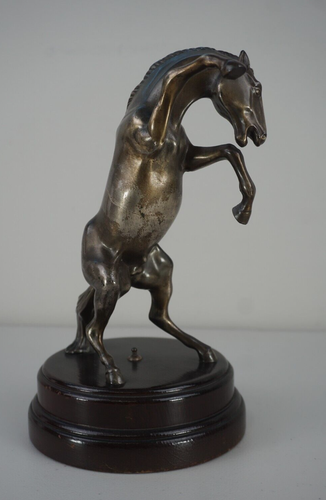 VINTAGE BRONZE REAL METAL REARING HORSE STATUE BASE EUROPEAN MADE | eBay