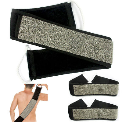 3 Pc Soft Sisal Fiber Back Strap Exfoliator Scrubber Spa Body Skin ...