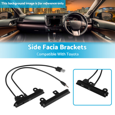 2 DIN Fascia car dash kit side trims Brackets + usb aux port Suitable ...