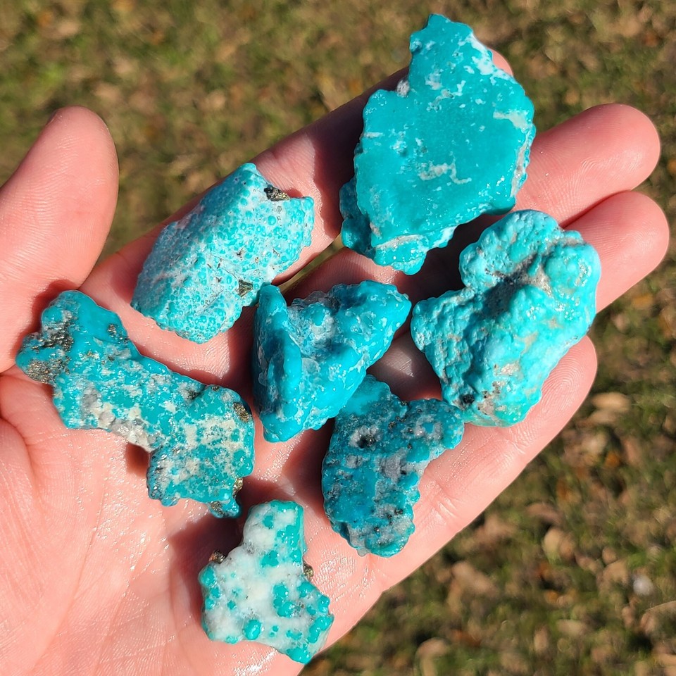 WHITE WATER TURQUOISE NUGGETS ROUGH ZACHARY TREATED 102.6 GRAMS | eBay