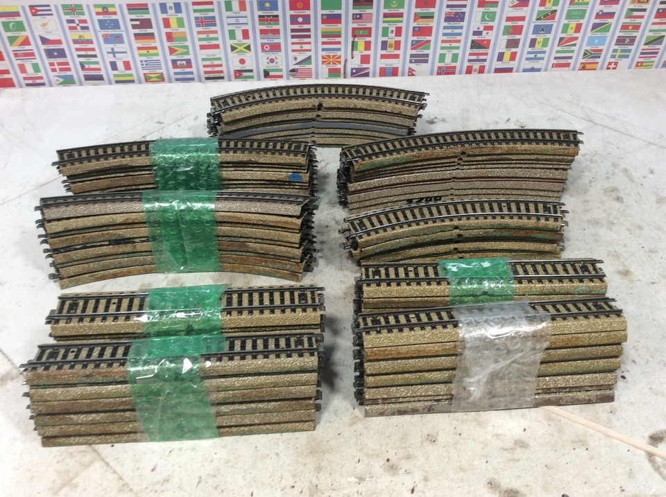 Marklin 5106/5120 Metal Track lot - 86 straight curve Track - SET H0 ...