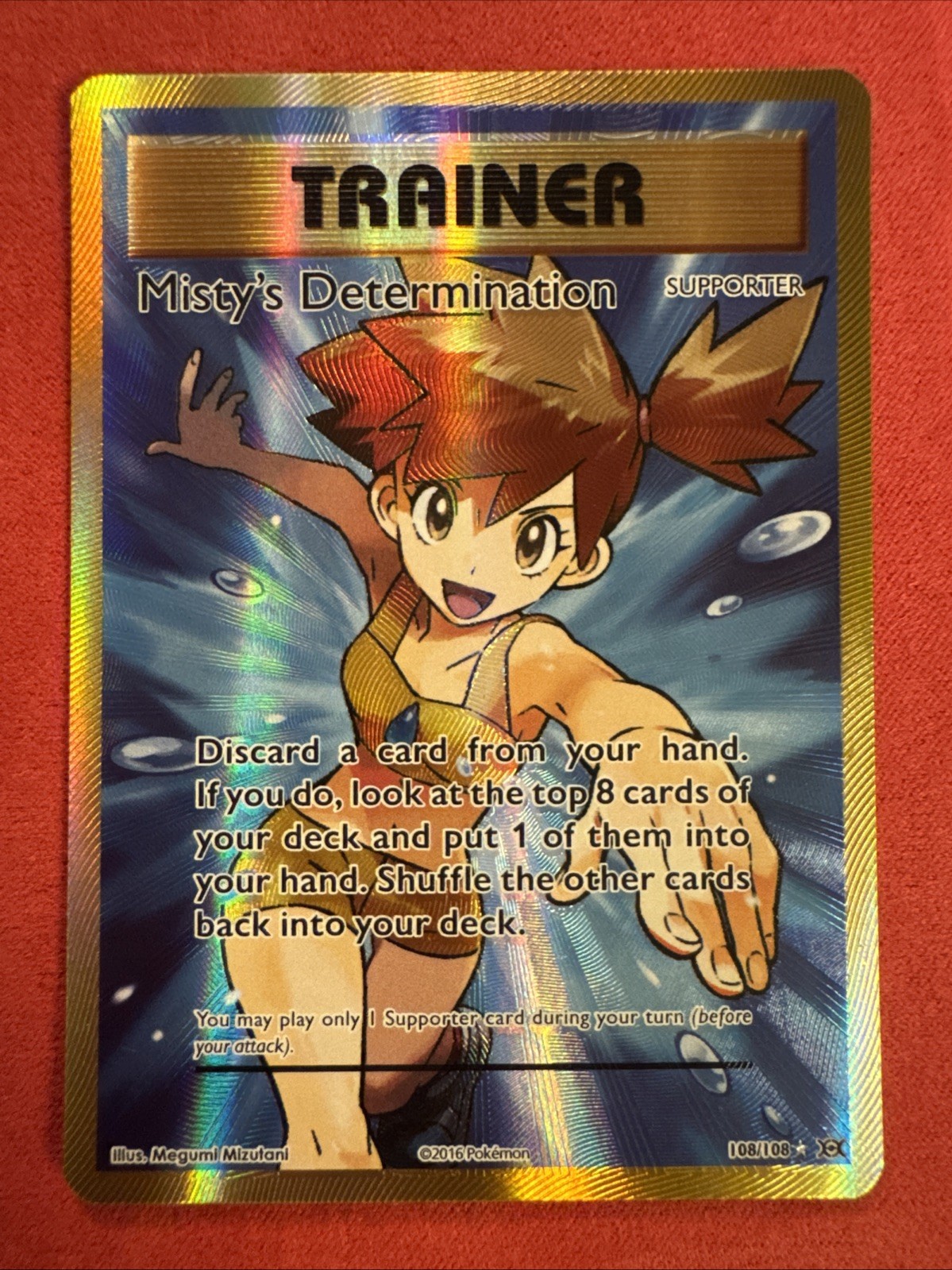 Misty's Determination 2016 XY: Evolutions #108/108 Holo (Full Art ...