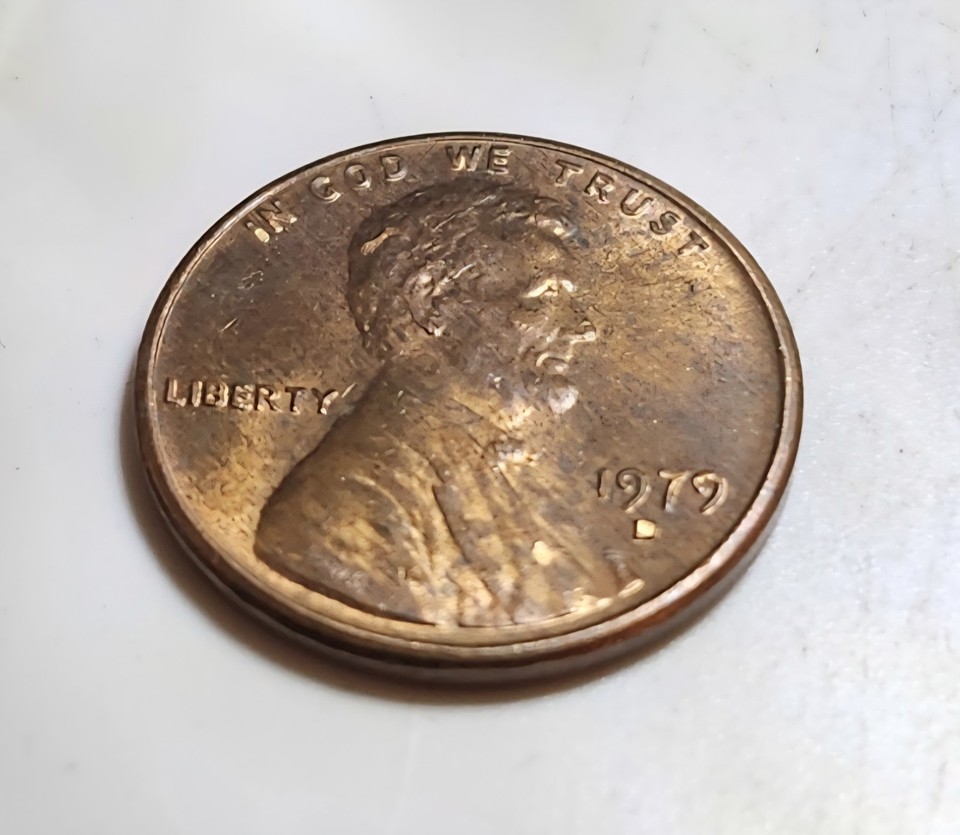 1979 D Lincoln Memorial Cent Denver Mint Penny Filled D Doubled Date ...