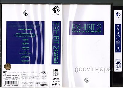 EXHIBIT 2 Visible Evidence ERASURE, NITZER EBB JAPAN VHS VIDEO w/Insert ...