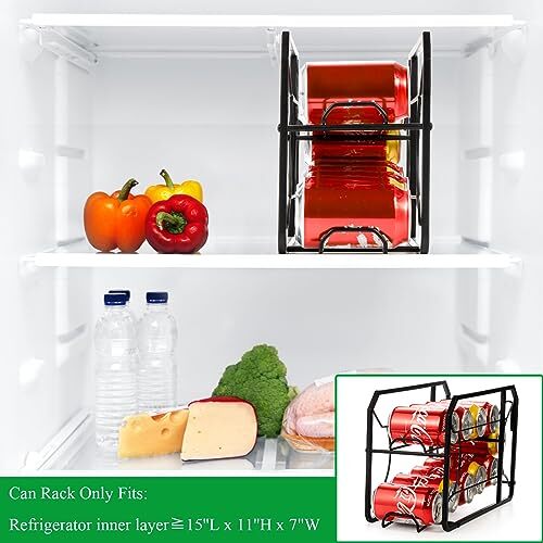 2 Packs Stackable Beverage Can Dispenser Racks, Metal Storage Holder ...