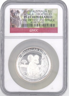 2017P Australia Koala High Relief PF69 Ultra Cameo One of First 250 ...