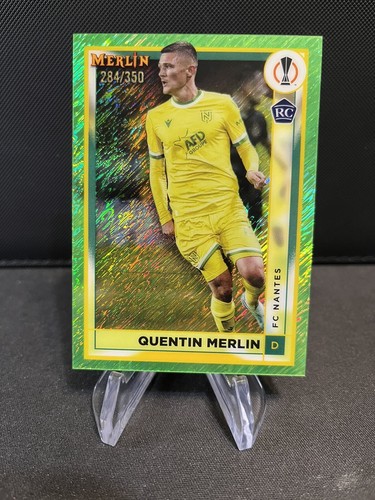 2022-23 Topps Merlin Chrome UEFA #111 QUENTIN MERLIN Neon Green Shimmer ...