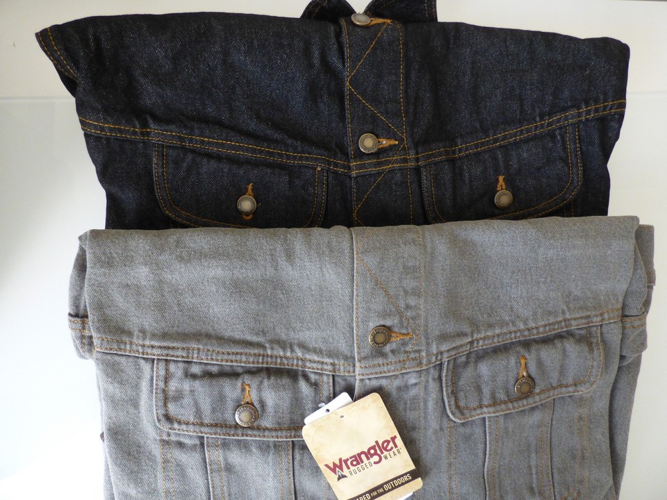 Men's Wrangler Rugged Wear Denim Jacket - Inside Pockets | eBay